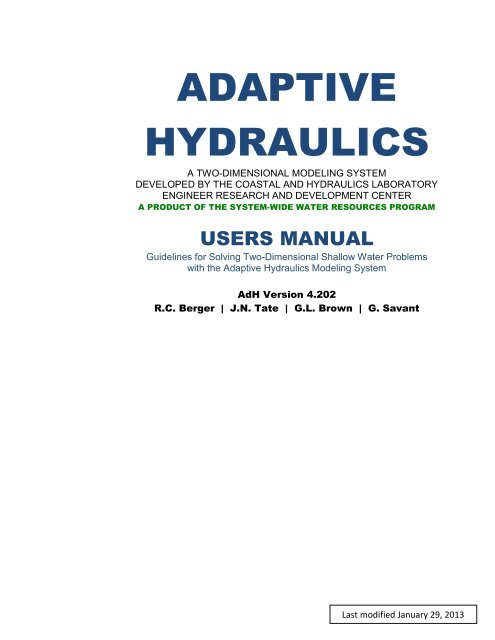 ADAPTIVE HYDRAULICS - CHL - U.S. Army