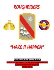 blocking & bracing - Fort Carson - U.S. Army