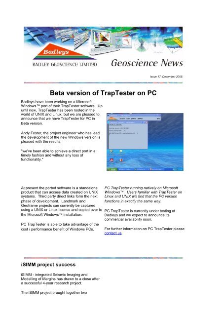 Beta version of TrapTester on PC