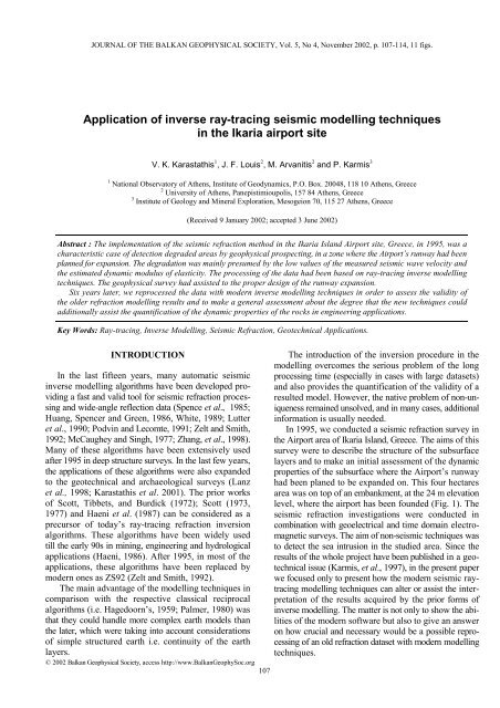 Application of inverse ray-tracing seismic modelling techniques