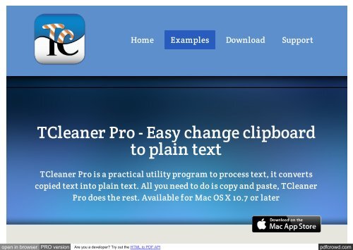 TCleaner Pro - Easy change clipboard to plain text