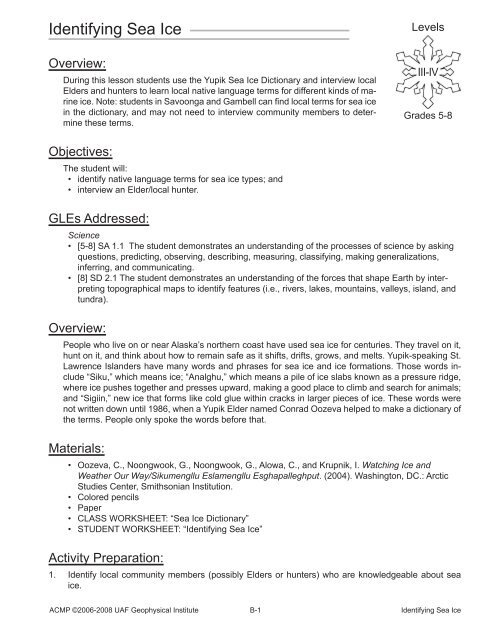 Identifying Sea Ice - Arctic Climate Modeling Program