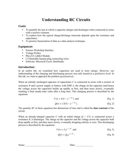 Understanding RC Circuits (Lab 05)
