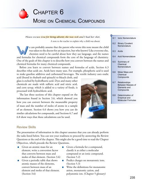 Chapter 4 - An Introduction to Chemistry: Chemical Compounds