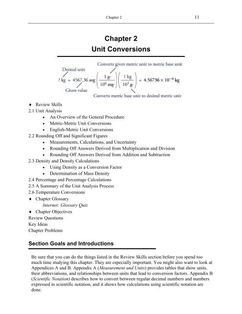 Chapter 2 Unit Conversions - An Introduction to Chemistry