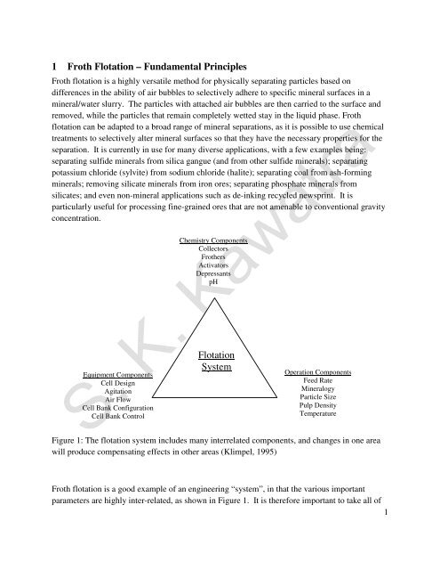Froth Flotation â Fundamental Principles - Chemical Engineering