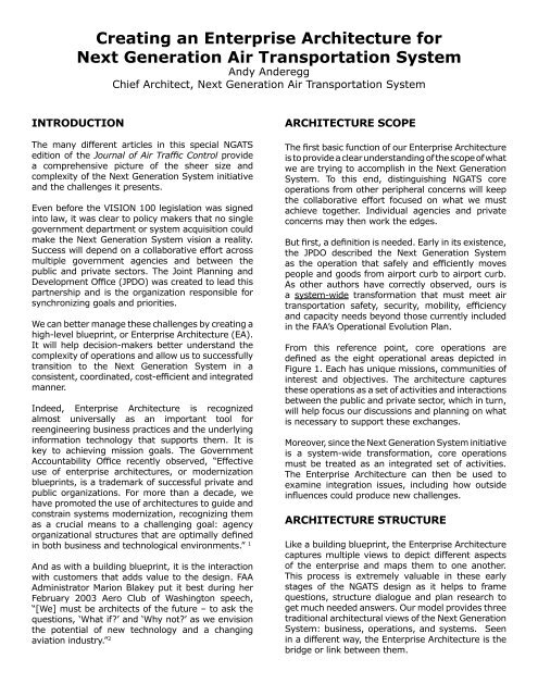 Creating an Enterprise Architecture for NGATS.indd - Joint Planning ...