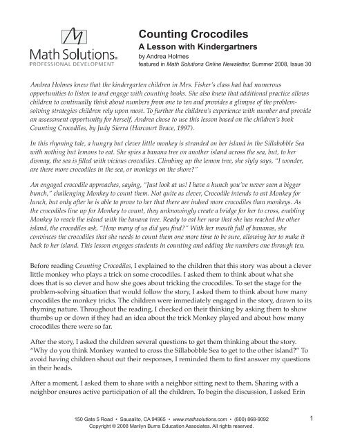 Counting Crocodiles - Math Solutions