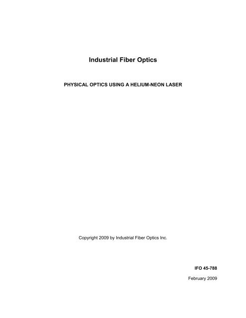 Industrial Fiber Optics