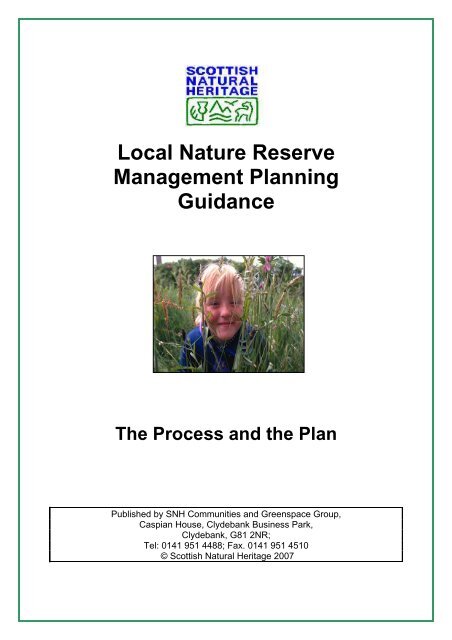 Local Nature Reserve Management Planning Guidance