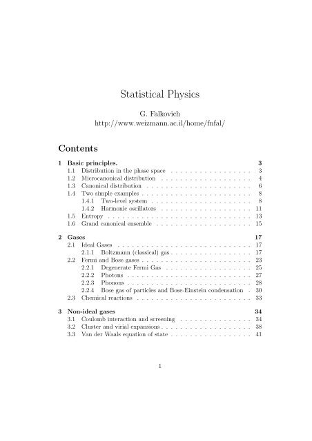 Statistical Physics