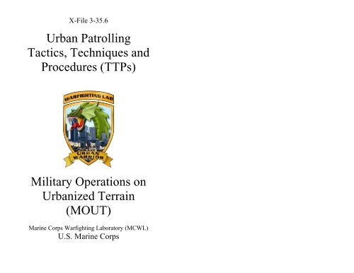 Urban Patrolling Tactics, Techniques and Procedures - Defense ...