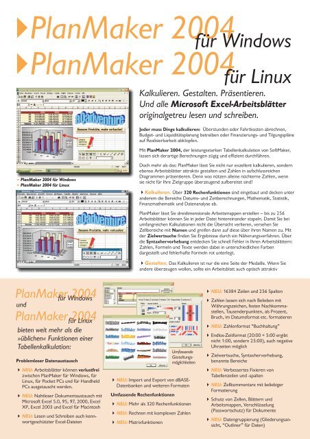 PlanMaker 2004 PlanMaker 2004 - SoftMaker