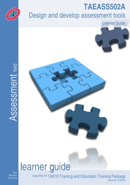 TAEASS502A Design and Develop Assessment Tools - Software ...