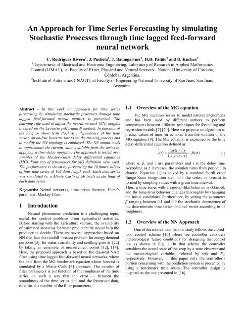An Approach For Time Series Forecasting By Simulating Stochastic