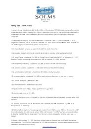 Complete Solms Family Tree - Solms-Delta