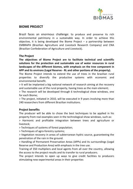 BIOME PROJECT