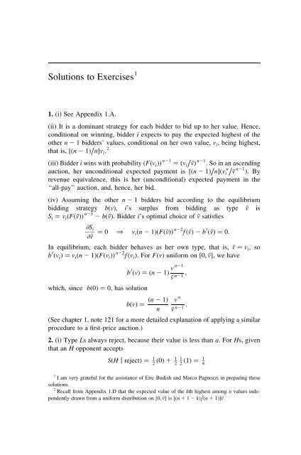 Solutions to Exercises