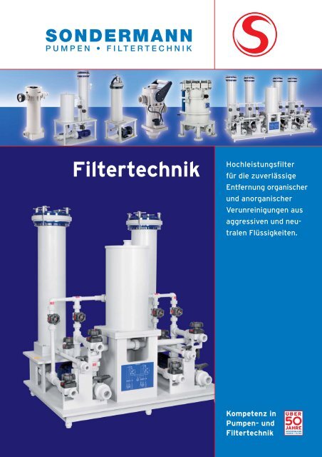 Filtertechnik - SONDERMANN Pumpen + Filter GmbH & Co. KG