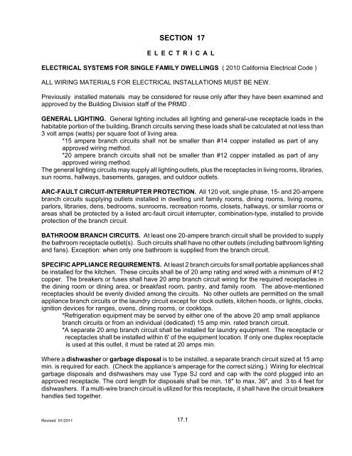 SECTION 17 - Sonoma County