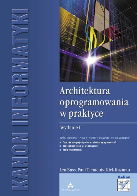 Architektura oprogramowania w praktyce ... - Czytelnia - Helion