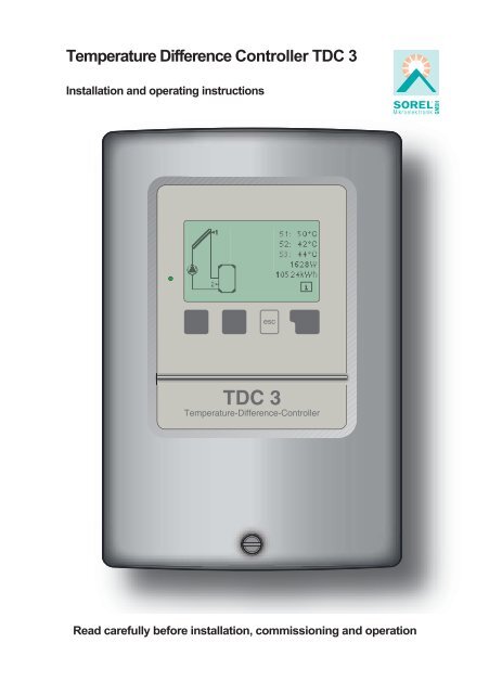 Temperature Difference Controller TDC 3 - Sorel