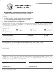 Form SI-200 N/C - California Secretary of State - State of California