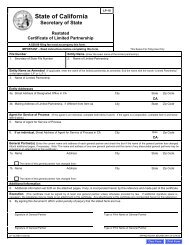 Form SI-200 N/C - California Secretary of State - State of California