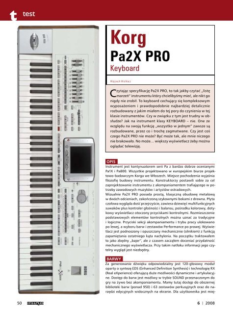 Korg Pa2X PRO - Mega Music