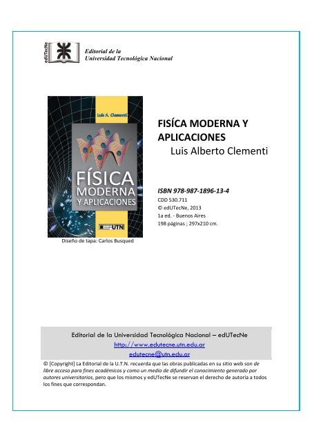 fisÃ­ca moderna y aplicaciones - edUTecNe - Universidad ...