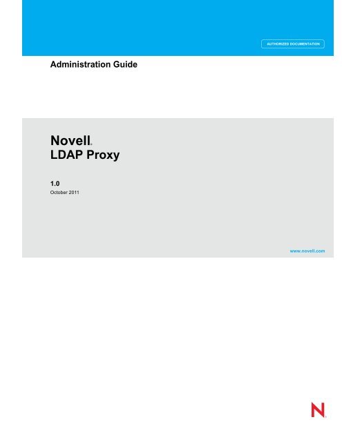 Novell LDAP Proxy 1.0 Administration Guide - NetIQ