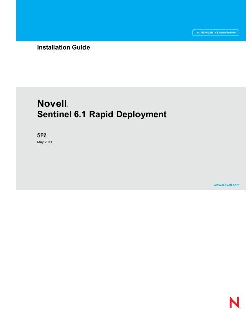 Sentinel Rapid Deployment Installation Guide - NetIQ