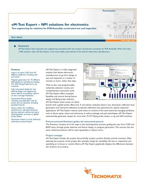 eM-Test Expert – NPI solutions for electronics - SOVA Digital