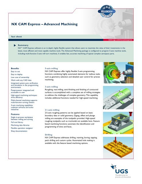 NX CAM Express – Advanced Machining