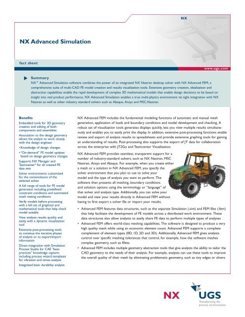 NX Advanced Simulation - SOVA Digital