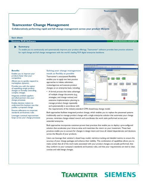 Teamcenter Change Management - SOVA Digital
