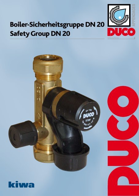 Boiler-Sicherheitsgruppe DN 20 Safety Group DN 20 - Duco