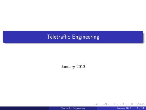 Teletraffic Engineering