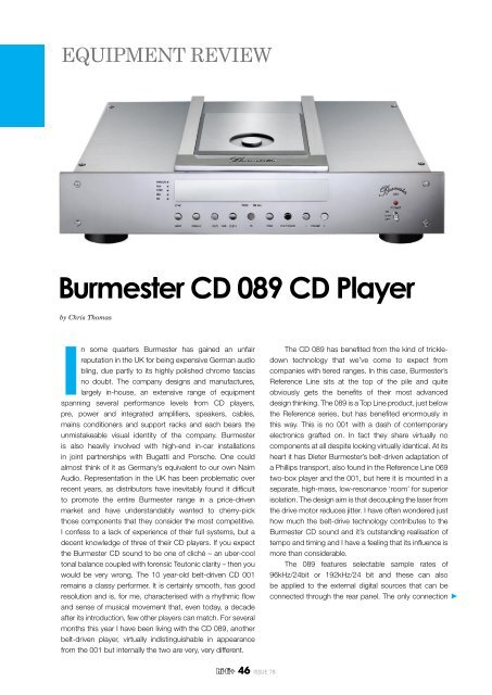 burmester cd 089 cd Player