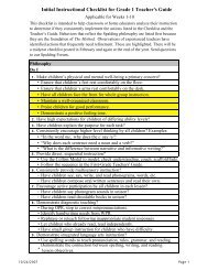 Midyear Instructional Checklist for Grade 3 Teacher Guide ...