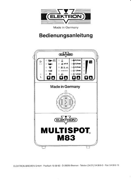 MUITISPOT. M83 - ELEKTRON Bremen