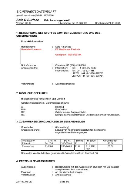 Safe R Surface - MEDIQUICK