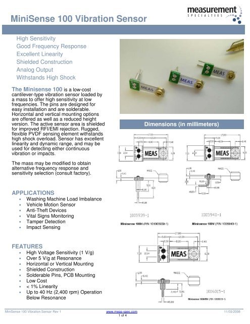 MiniSense 100 Vibration Sensor