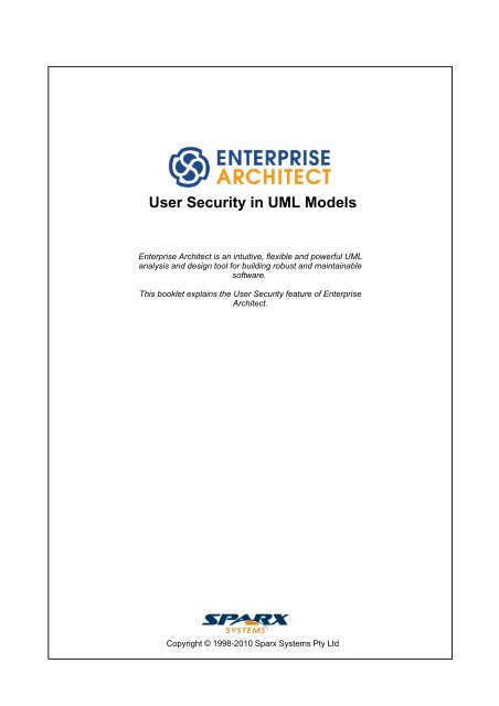 User Security in UML Models - Enterprise Architect