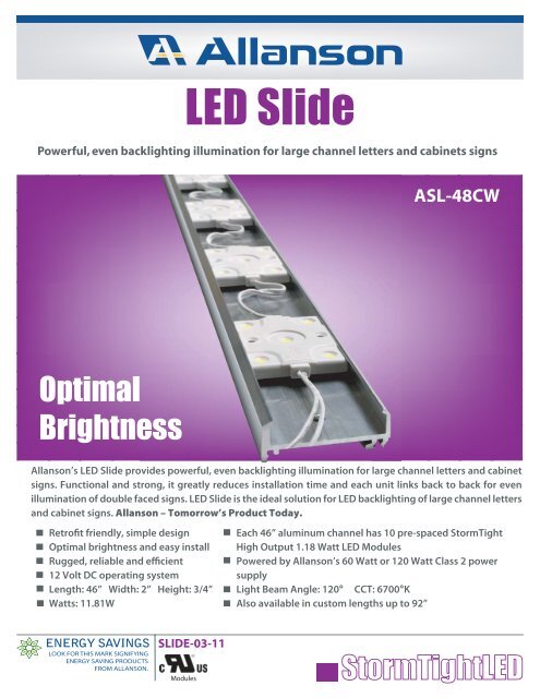 Brochure - LED Slide - Allanson LED