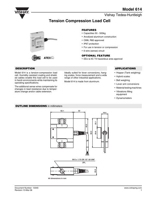 Model 614 Tension Compression Load Cell
