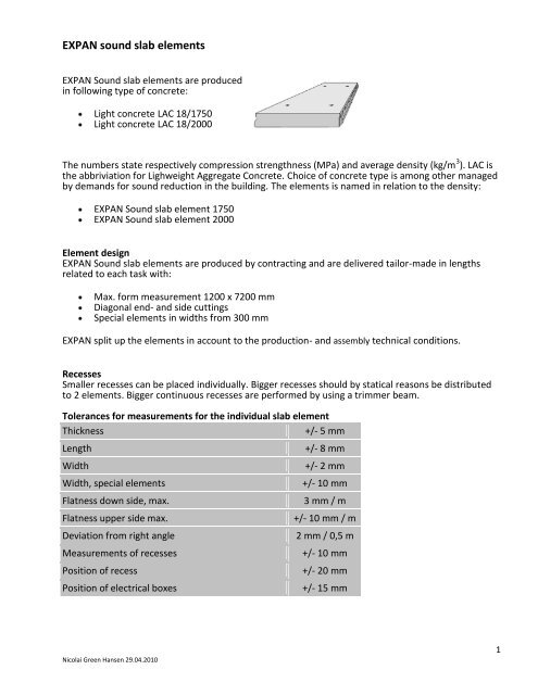 EXPAN sound slab elements - nicolaigreen.dk