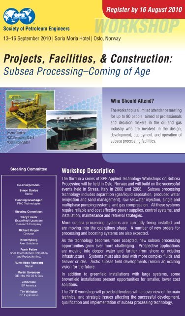 Workshop Brochure - Society of Petroleum Engineers
