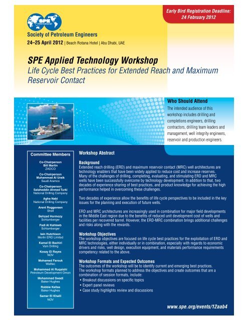 Workshop Brochure - Society of Petroleum Engineers