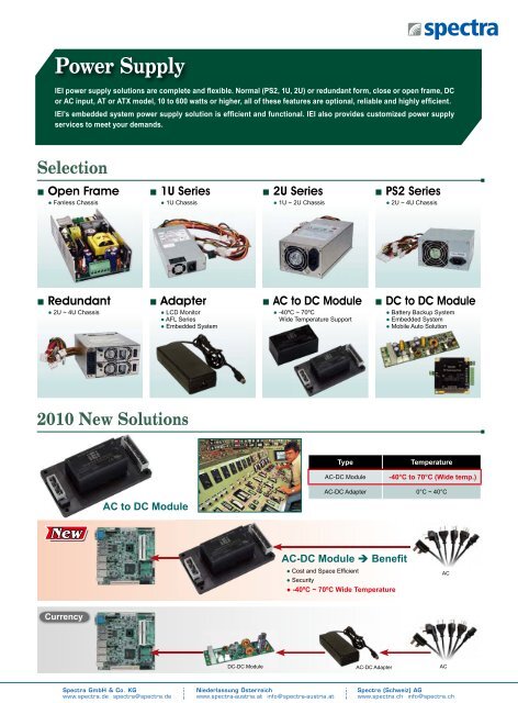 Power Supply - Spectra Computersysteme GmbH